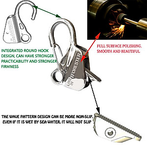 TFORESTER Stainless Steel Anchor Hook Slide Hook Boat Hook Knotless Anchor System Easy to Use with Quick Release (Rope Not Included) Holds 9000 lb