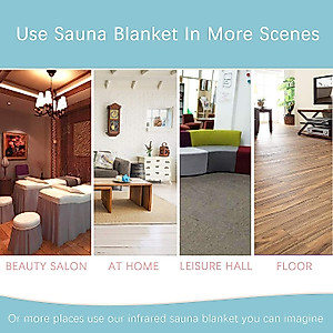 JKIUI Infrared Sauna Blanket Fast Sweating Body Shape Upgraded Hand Stretch Design Professional Infrared Sauna Blanket with Sleeves Heat Detox for Body Relaxation at Home Use Women Men Silver