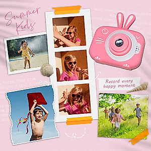 Vasttron Kids Camera for Girls Boys 3-12 Years Old Selfie Children Camera Infant Toys Bunny 1080P HD Digital Video Camera for Toddler Christmas Easter Birthday Gifts with 32GB SD Card