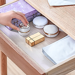 Refrigerator Liners,Drawer and Shelf Liner,Non-Slip Cabinet Liner,Non Adhesive Washable Mats Covers Pads for Kitchen Pantry Shelves Bathroom,Storage, Desks,Shoe Shelves, Under Sink (11.8 in x 16.4 FT)