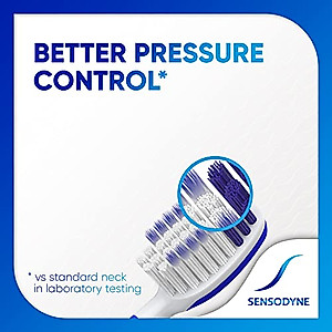 Sensodyne Sensitive Care Soft Toothbrush, Soft Bristle Toothbrush for Adults With Sensitive Teeth - 4 Count