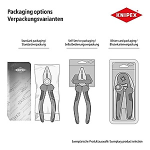 KNIPEX 74 22 200 Comfort Grip High Leverage Angled Diagonal Cutter, 8-Inch, Angled, Comfort Grip