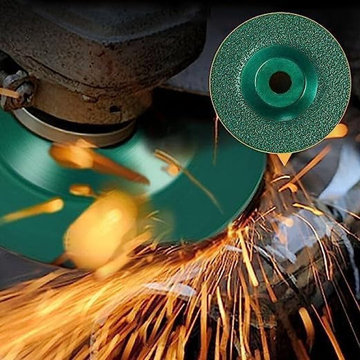 Brazed Diamond Grinding Disc,4 Inch Vacuum Brazed Diamond Grinding Cup Wheel,Angle Grinder Casting Cutting Discs,for Granite Marble Diamond Iron Steel Masonry Convex (5pcs)
