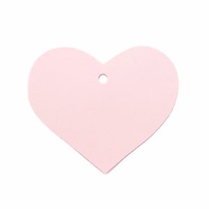 LWR CRAFTS 100 Hang Tags Heart with Jute Twines 100ft (2 3/8" x 2 3/16", Light Pink)