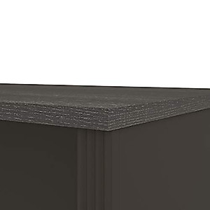 Bestar Prestige + Narrow Desk Shell, 72W, Bark Grey & Slate
