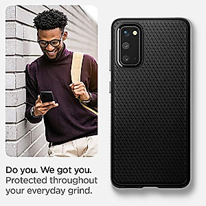 Spigen Liquid Air Armor Designed for Samsung Galaxy S20 Case (2020) - Matte Black