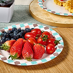 FOCUSLINE 10 inch Paper Plates, Disposable Paper Plates 10 inch Bulk 160 Count, Soak-Proof & Cut-Proof Bulk Paper Plates for Parties, Picnic and Family Gatherings.