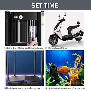 Jinvoo Wi-Fi Smart Power Strip Surge Protector, Multi Plug with 4 AC Outlets 4 USB Ports, No Hub Required, Works with Google Home - Black