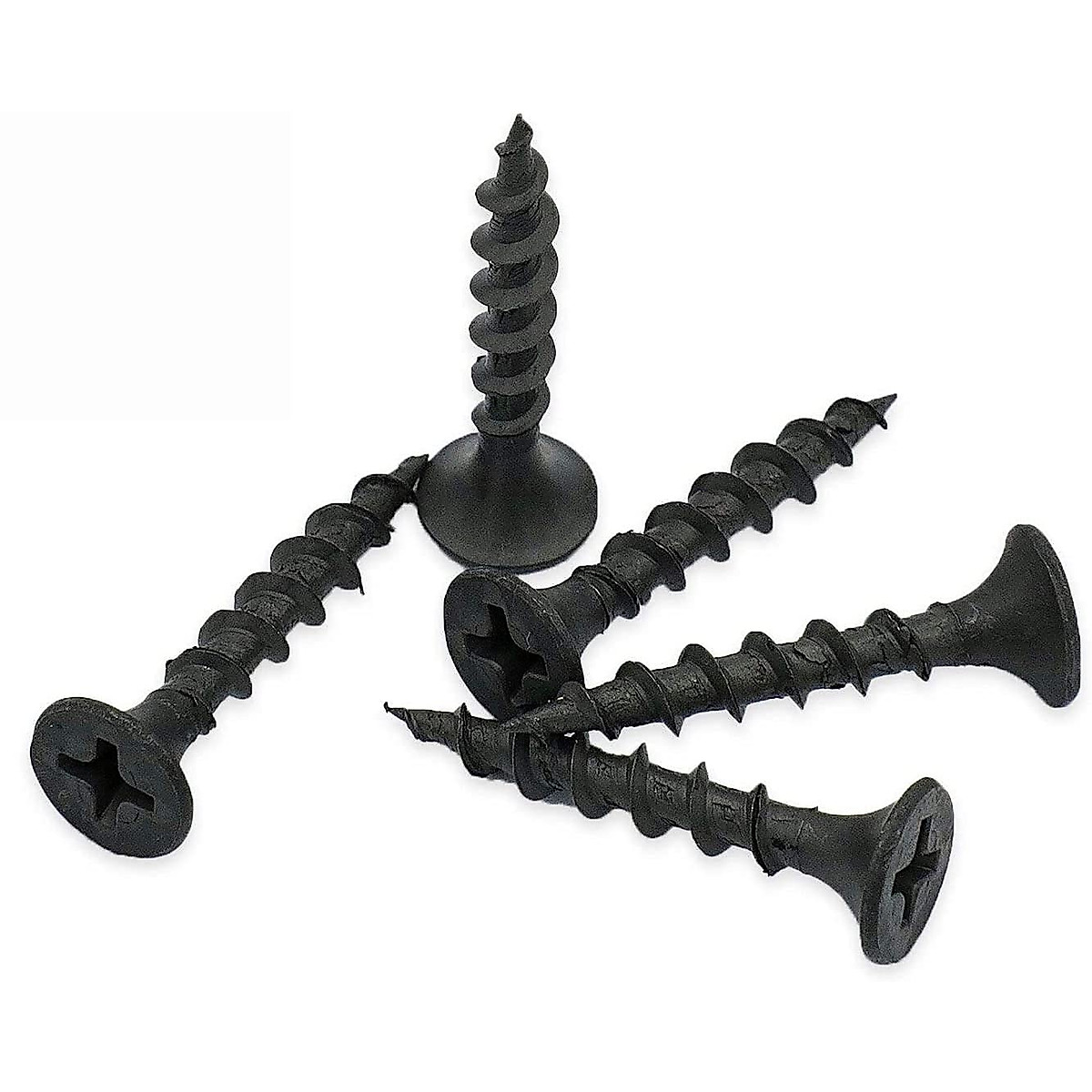 FASTENPOWER Drywall Screws #6 x 1 in (3.5 x 25) Coarse Thread 200 Qty Bugle-Head Screws Sharp Point Phosphate Coated Drywall Screws