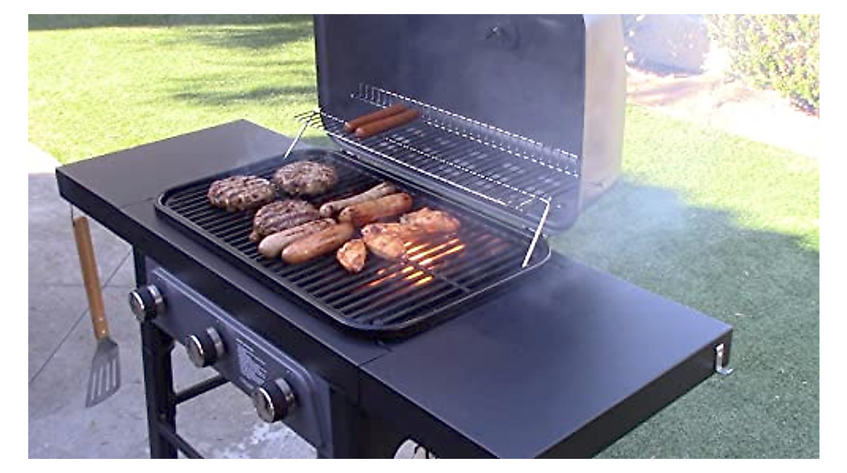 Brand-Man Bronco 3 Burner Propane Grill - Perfect for Tailgating