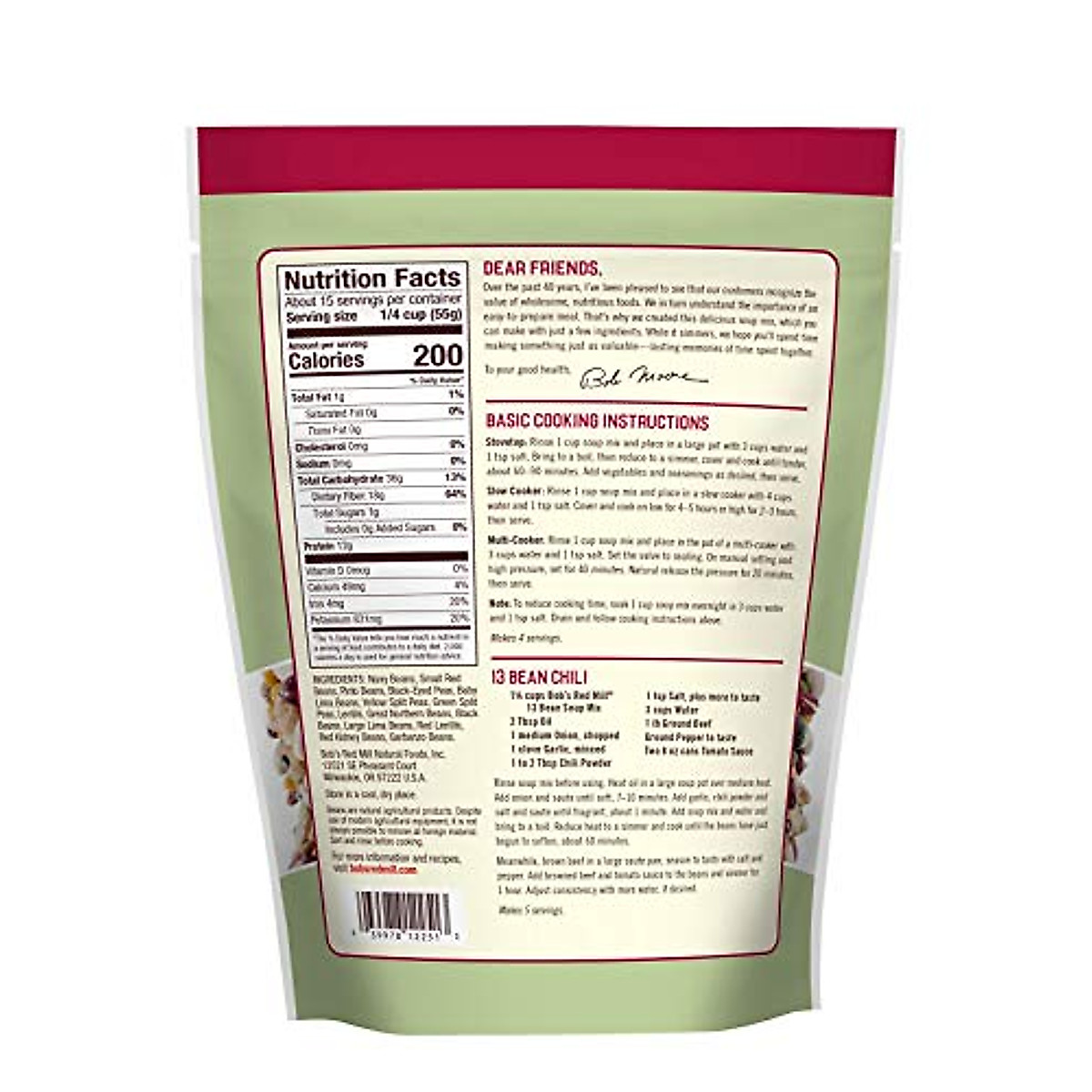 Bob's Red Mill 13 Bean Soup Mix, 29 Ounce