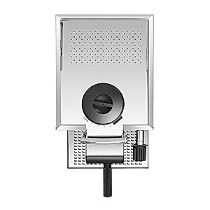 XBROOM Commercial Espresso Machine Stainless Steel Touch Automatic With Quiet Grinder Dual Boiler Water Supply Line (Size : EU)