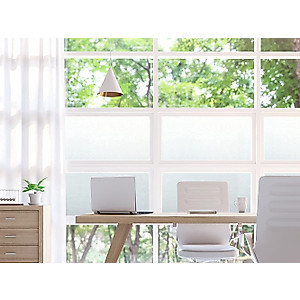 VSUDO 2 Rolls 35.4" by 78.7" Static Cling Window Film for Privacy, Frosted Glass Pattern Window Tint Sticker for Home or Office (38.75 Sq. Ft Total)