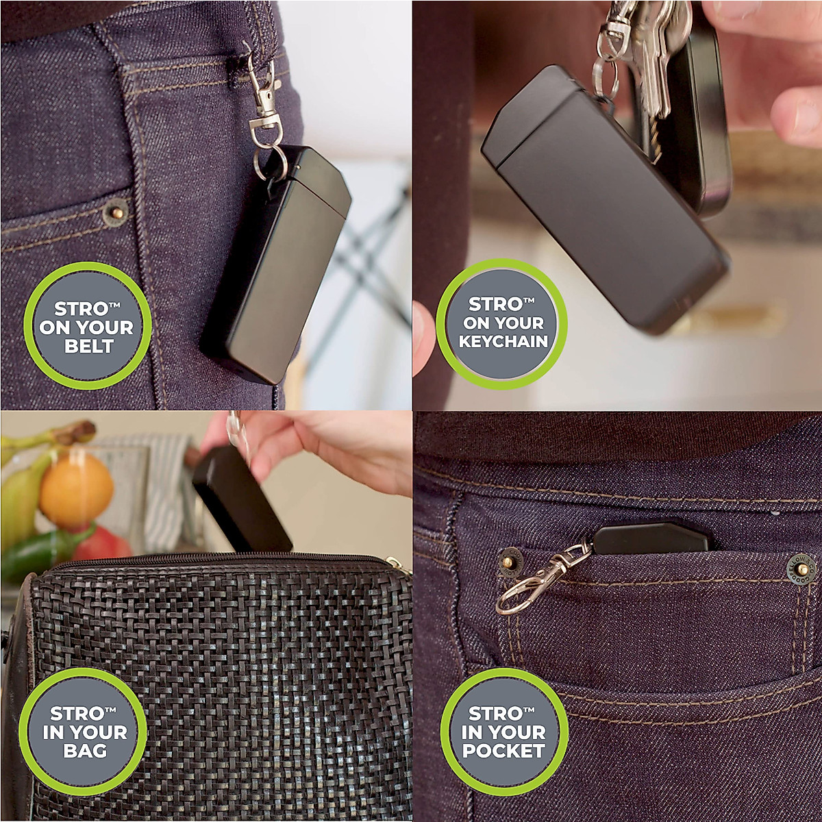 STRO Portable Reusable Metal Straw with Travel Case & Built-in Cleaning Brush, Stainless Steel Straws Drinking Straw for 20 and 30 oz Tumblers, Cans, Bottles, Cups