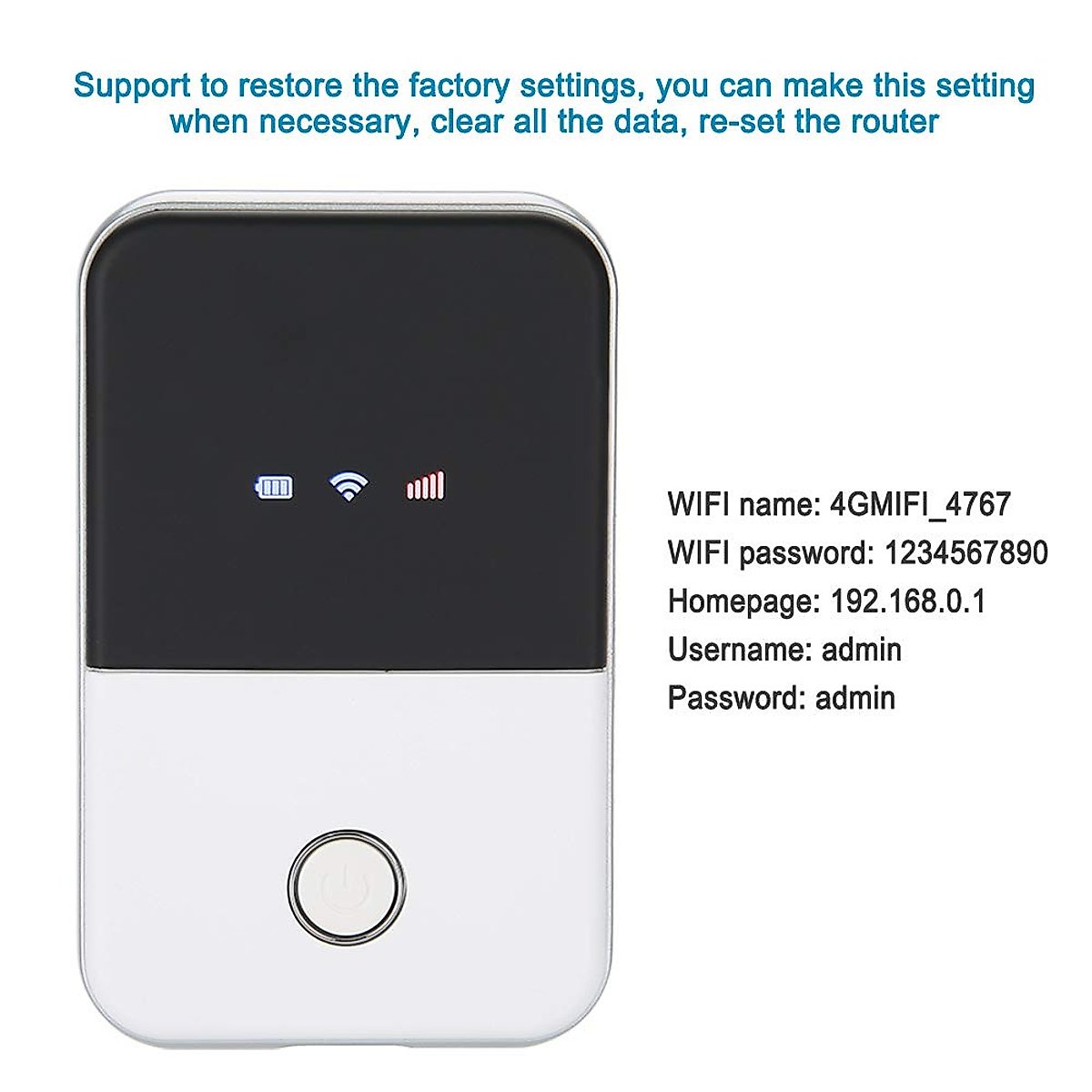 Bewinner Portable 4G Wireless WiFi Router, MF925 4G LTE WiFi Mobile Router, Unlocked Mini WiFi Box Data Terminal Box WiFi Wireless Router/Card Support 4G/LTE-FDD:B1/B3/B5, 3G/WCDMA:B1