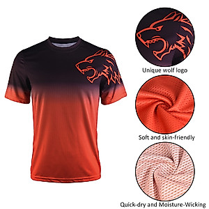 Wisdom Leaves Mens Mountain Bike Jersey Short Sleeve MTB Shirts Dyeing Colors Moisture-Wicking Quick Dry