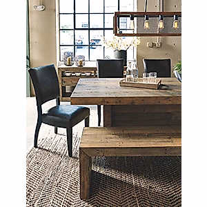 Signature Design by Ashley Sommerford Rustic Wood Dining Room Long Bench, Brown
