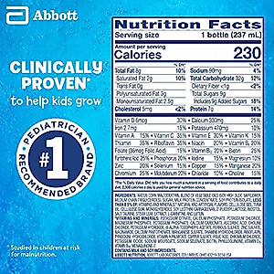 PediaSure Grow & Gain with 2âââ€š¬ââ€ž¢-FL HMO Prebiotic, Kids Nutrition Shake, Vitamins C, E, B1, B2, Non-GMO, Vanilla, Bottle, 8 Fl Oz, 24 Count