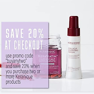 Keranique Shampoo and Conditioner Set for Hair Growth and Thinning Hair | Keratin Hair Treatment | Keratin Amino Complex, Free of Sulfates, Dyes and Parabens, 8 Fl Oz