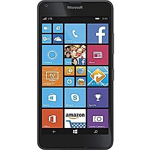 Lumia 640 4G LTE Smartphone, 6764A with 8GB Memory Cell GoPhone - Black - Compatible with Microsoft Nokia 8.1 Phones -Carrier Locked to AT&T Wireless