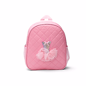 Princess Quilted Tutu Dance Backpack, Light Pink