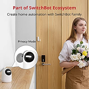 SwitchBot Baby Monitor Indoor Camera, 360-degree 1080P Pan Tilt Smart WiFi(2.4G) Pet Camera for Home Security with Motion Detection, Night Vision, Two-Way Audio, Works with Alexa & Google Assistant