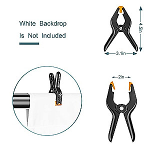 FUDESY Photo Video Studio 10 x 10Ft Heavy Duty Adjustable Backdrop Stand,Background Support System for Photography with Carry Bag,Two Pieces Spring Clamps