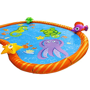 BANZAI 58 Inch Sprinkle Friends Play Mat, Watermat