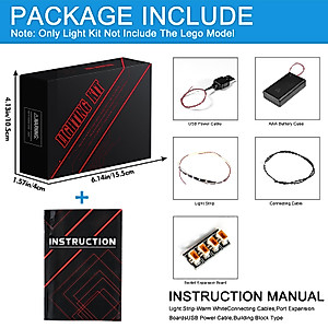 Hilighting Upgraded Led Light Kit Compatible with LEGO Speed Champions 2 Fast 2 Furious Nissan Skyline GT-R (R34) Race Car Toy Model Building Kit, Lights Compatible with LEGO 76917(Model Not Included)