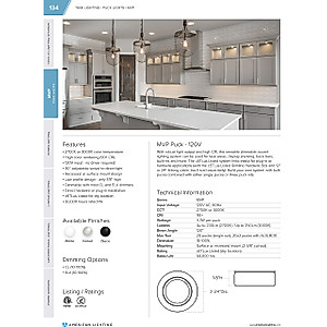 MVP Three Puck Kit, Easy to Install Dimmable Swivel Puck Lights, Linkable, cETLus Listed, 2-3/4-Inch Diameter, 4.3-Watt, 2700K White Finish, 3-Pack Puck Kit