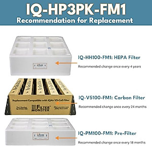 Filter-Monster - Replacement Air Filter Bundle, Set of 3 Filters - Compatible with IQAir HealthPro Series Air Purifier