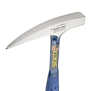 ESTWING Rock Pick - 14 oz Geology Hammer with Pointed Tip & Shock Reduction Grip - E3-14P