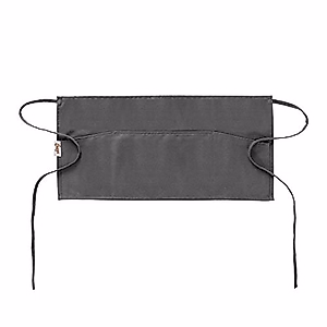 GNEGNI 3 Pockets Waist Apron-Waitress Waiter Server Apron Short Half Uniform Apron Dark Gray