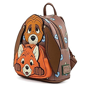 Loungefly Disney Fox and Hound Todd and Cooper Cosplay Womens Double Strap Shoulder Bag Purse