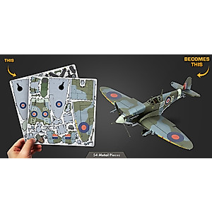 Metal Earth Supermarine Spitfire Color 3D Metal Model Kit Fascinations