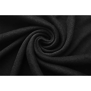 jonivey Mens Basic Turtleneck Long Sleeve Lightweight Soft Casual Knit Fitted Thermal T-Shirt Pullover Tops (03Black,XL)