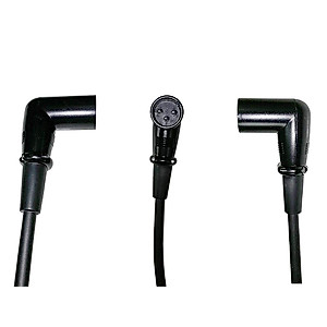 Right Angle XLR Cable, DMX Cable 3ft, 90-Degree XLR Male to Female, Balanced Microphone Cables