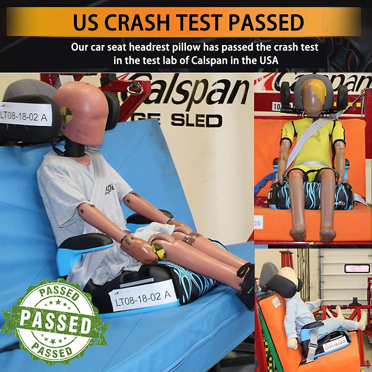 Rajvia Car Headrest Pillow, Car Pillow for Head and Neck Support, Sleeping Travel Car Seat Pillow, U Shaped Side Sleep Head Pillows Fits Kids Adults and Elders. (Black)