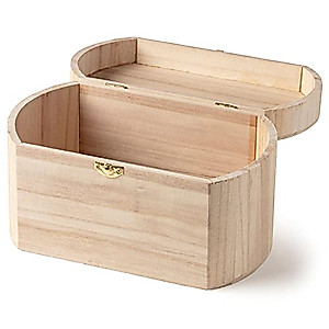 Darice Wood Box with Hinged Lid 14.6 x 24.6 x 13.6mm