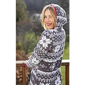 PajamaGram One Piece Pajamas for Women - Womens Onesie, Gray, XLT