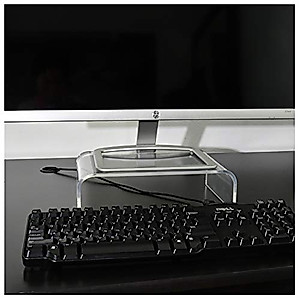AMT Premium Acrylic Monitor Stand Clear Monitor Stand Clear Monitor Riser Laptop/PC/Multimedia Monitor Stand for Home Office