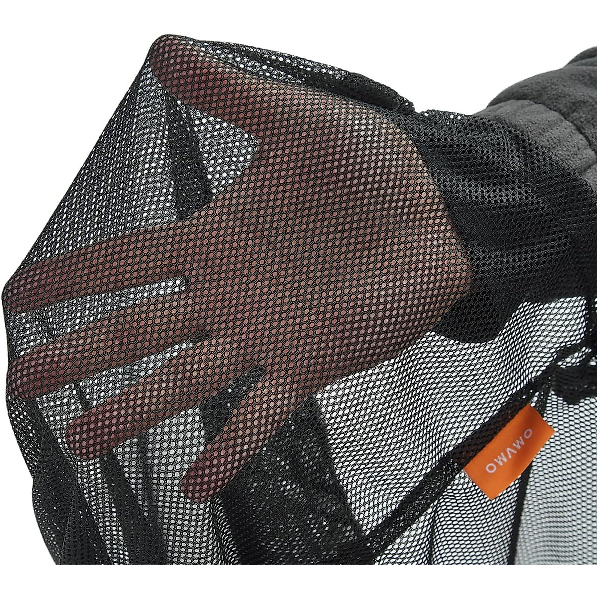 OMVMO 1Pcs100L Mesh Sleeping Bag Storage Sack Stuff Sack Mesh Laundry Bag Drawstring Bag，Tear-Resistant Polyester Mesh,300D Oxford Bottom,Anti-Dirt and Water-Resistant.