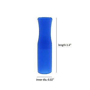 14 Inch Stainless Steel Straws, 4pcs Ultra Long Reusable 0.32" (8mm) Big Wide Metal Straws for 40oz/64oz Tumblers or Super Tall Cups with Silicone Tips and Cleaning Brush