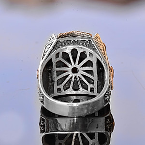 Genuine Bloodstone Gemstone Ring, 11.15 Carat, Sterling Silver Ring, Unique Custom Ring