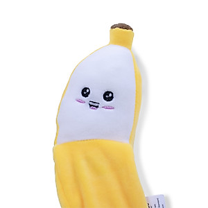 KINREX Peel-Off Banana Plush Stuffed Toy - Kid Stuffed Fruit Toy - Measures 8" – 20.3 cm.