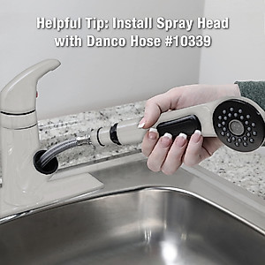 Danco 10415 Kitchen Center Pullout Spray Head, White