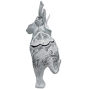 George S. Chen Imports Thai Collectible Statue Figurine Decoration (Trunk up-Thai Elephant, 88246white)