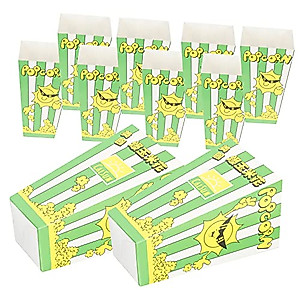 TENDYCOCO 100pcs Popcorn Boxes Ornament Container Snack Container Snackle Box Container Popcorn Favor Boxes Popcorn Cases Paper Popcorn Boxes Disposable Popcorn Bucket Storage Box Food Box