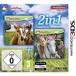 2 in 1: Mein Fohlen 2D with my Rider Yard 3D Rivalen on the Saddle [3DS]