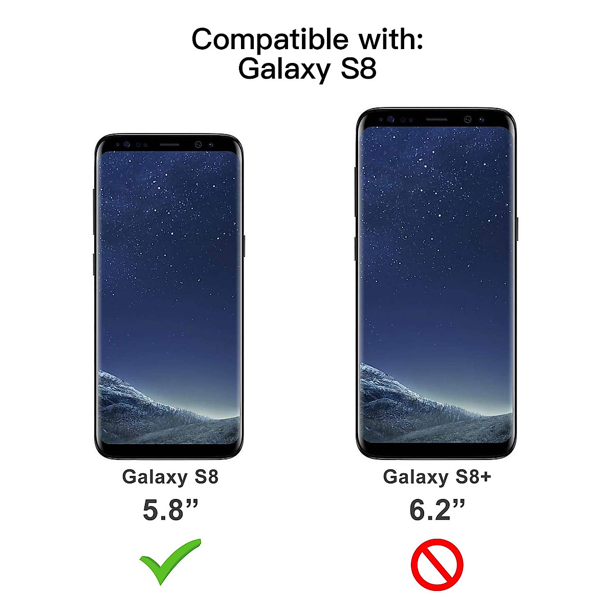 JETech Shockproof Case for Samsung Galaxy S8, Dual Layer Protective Phone Cover with Shock-Absorption (Black)